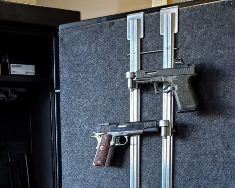 Pistol Storage | Custom Gun Mounts for Cars and Gun Safe Doors