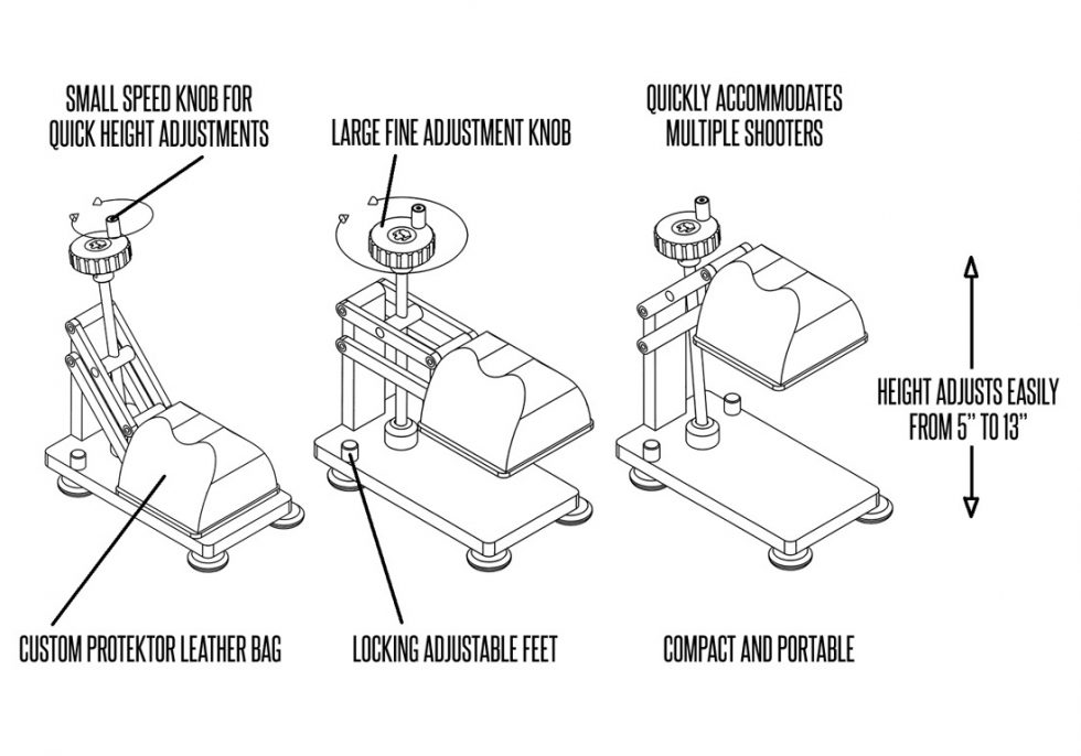 Precision Gun, Handgun and Rifle Rest | Bench Rest Platform